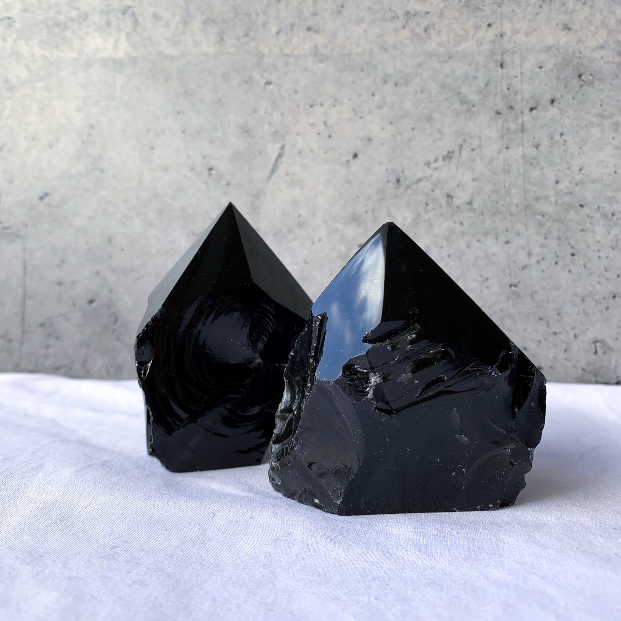 Black Obsidian Flat Base Polished Point
